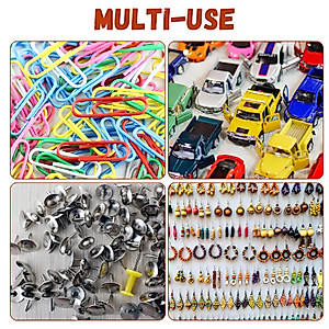 Tackle Box Organizer Bead Organizers and Storage with Adjustable Dividers Small Plastic Box Bead Storage Containers Small Parts Organizer Clear Storage Case Compartment Organizer for Snacks Craft