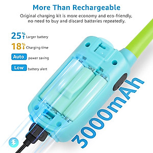 Topsung Walkie Talkies for Kids Adults Long Range Rechargeable 2 Pack, USB Walkie Talkies for Teen Girls Boys Age 3-12, NOAA 2 Way Radio Walkie Talkies for Family Camping Hiking Boating Fishing