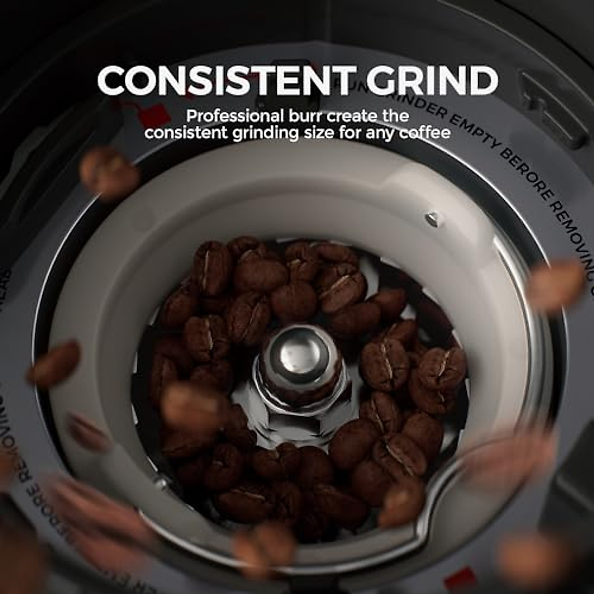 Burr Coffee Grinder Electric,Touchscreen Coffee Grinder,24 Grinding Settings Electric Coffee Bean Grinder with Timer Setting for Espresso/Drip