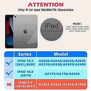 AVAWO Case for iPad 9th/8th/7th Generation iPad 10.2 Case (2021/2020/2019), [Tempered Glass Film][Shoulder Strap][Swivel Kickstand] Shockproof Protective Kids Case for iPad 10.2 Inch 9/8/7 Gen, Red