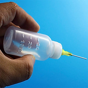 SKYPRO 54Pcs 30ml Precision Tip Applicator Bottles Kit, Dispensers Applicator Bottles for Liquid, Glue Oil, Acrylic Paint – 5 Squeeze Bottles, 5 Syringe Caps, 5 Glue Nozzles and 39 dispensing needles