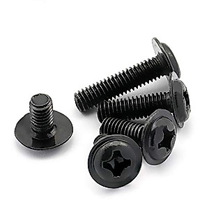 Black Silvery Metric Thread PC for Computer Case Hard Drive Floppy DVD ROM Motherboard Screw Cross Truss Head Bolt M3 - (Size: Silvery/ M3X6mm (50pcs)) SCRW-109297