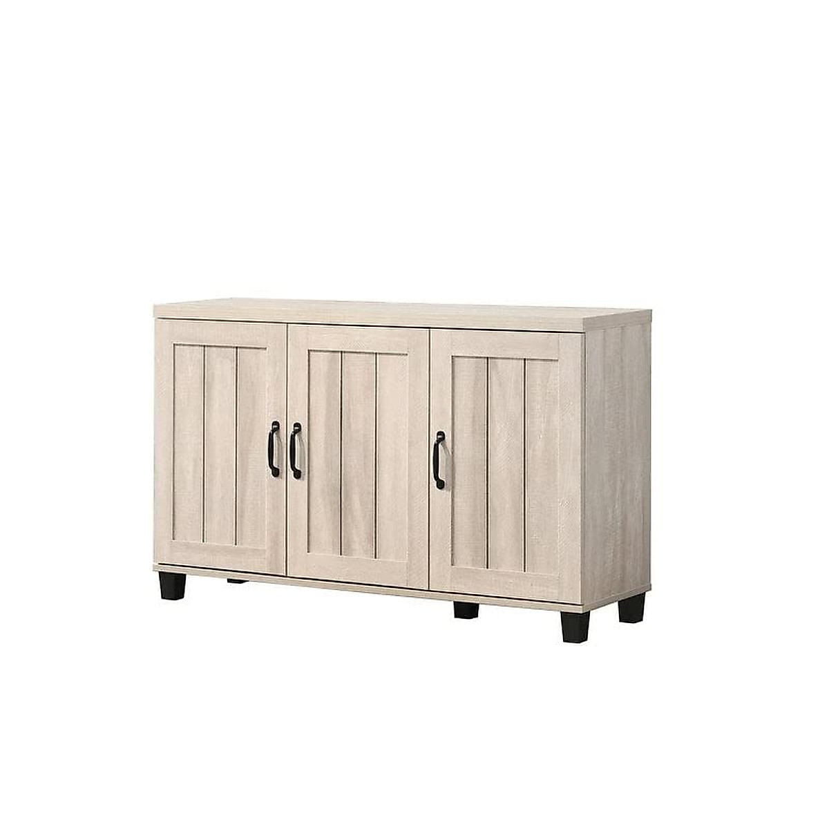 Dusty Gray Oak Finish 3-Door Shoe Cabinet|Dusty O Grey Modern Contemporary Laminate