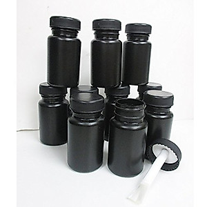 25 Empty Plastic Bottles Brush Applicator Cap Arts Craft Paint Jar Container 2oz