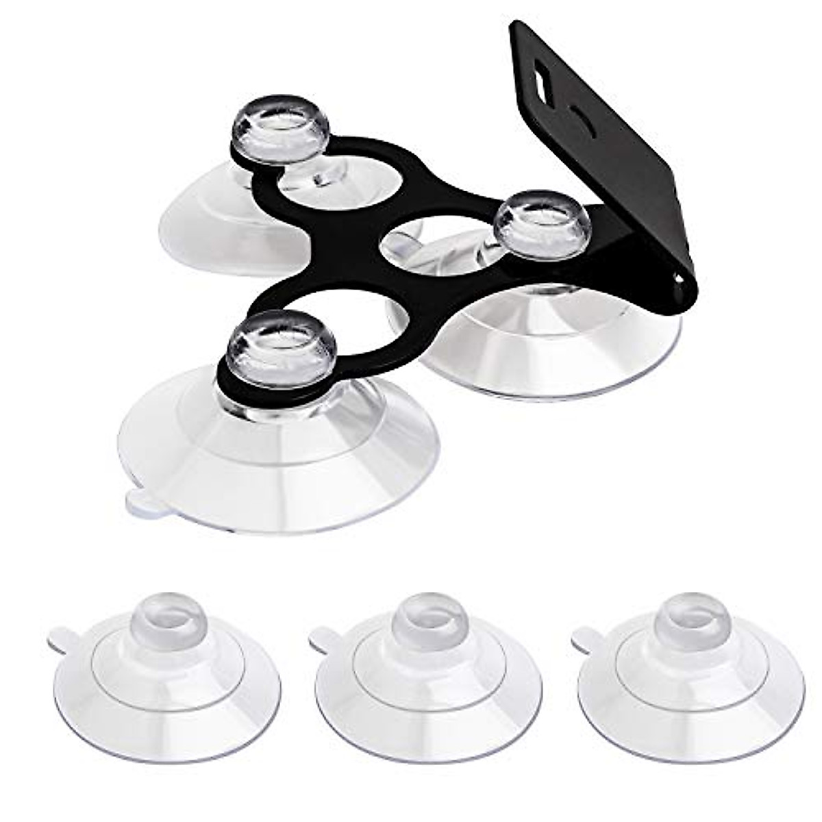 YiePhiot Windshield Suction Cup Mount Holder Compatible with Cobra Radar Detectors Cobra RAD 450, 8-Band, ESD-6100, ESD-7000, XRS-9300, PRO-9780 and All Recent Models (Bracket & 6 Suction Cups)