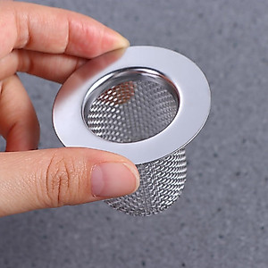 Multifunctional Stainless Steel Floor Drain Filter Mesh, Sink Drain Strainer, Anti-Clog Slag Strainer Hair Catcher for Bathtub Sink(5.5x3.5x8cm)