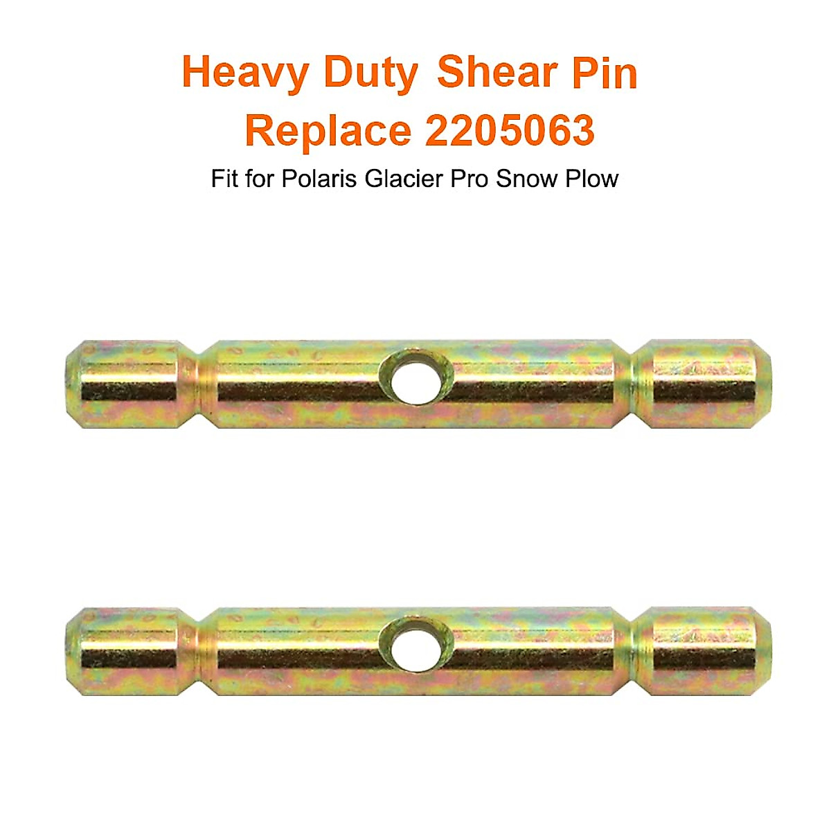 AUTOVIC For Polaris ATV Snow Plow Glacier Pro Shear Pin Replace 2205063-Gold(2pcs)