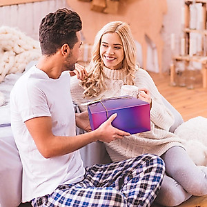 SHANSVYE Gift Boxes, Gift Boxes with Lids,8X8X4 Inches, Bridesmaid Proposal Boxes,Gift Boxes for Presents, Birthday, Gift Boxes Bulks for Wedding,Graduation, Party Favor box (10, Gradient purple)