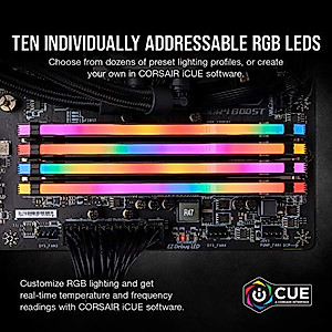 Corsair VENGEANCE RGB PRO DDR4 32GB (2x16GB) 3600MHz CL18 Intel XMP 2.0 iCUE Compatible Computer Memory - Black (CMW32GX4M2D3600C18)