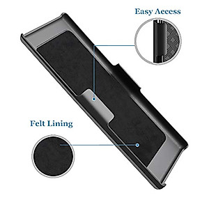 Samsung Note 20 Ultra Case, Fingic Note 20 Ultra Holster Case Combo Shell Slim Rugged Case with Built-in Kickstand Swivel Belt Clip Holster Shockproof Cover for Samsung Note 20 Ultra 6.9 inch, Black