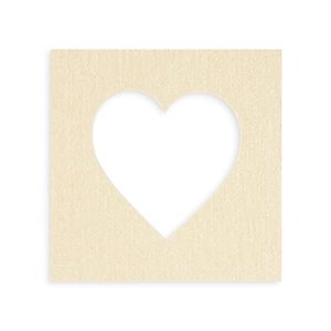 CountryArtHouse Fresh Linen Canvas Acid Free 8x8 Heart Picture Frame Mat with White Core Bevel Cut for 4x4 Pictures - Fits 8x8 Frame - Pack of 1 Matboard