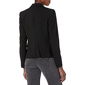 Calvin Klein Women's Two Button Lux Blazer (Petite, Standard, Black, 18 Plus