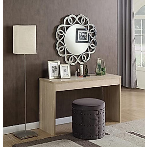 Convenience Concepts Northfield Hall Console Desk Table, Weathered White