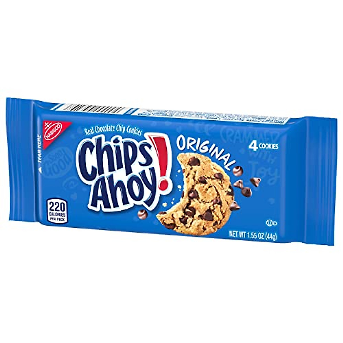 CHIPS AHOY! Original Chocolate Chip Cookies, 48 Snack Packs (4 Cookies Per Pack, 4 Boxes)