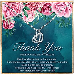 Babyshower Hostess Thank You Gifts for Babyshower Host Baby Shower Host Necklace Gift Thank You for Hosting My Baby Shower Gifts for Baby Shower Hostess Appreciation Gifts Thank You Card Appreciation