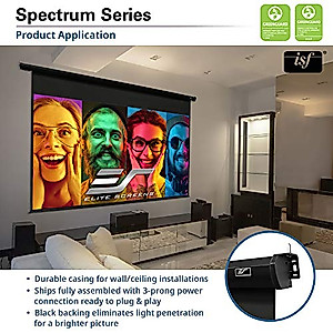 Elite Screens Spectrum, 100-inch Diag 16:9, Electric Motorized 4K/8K Ready Drop Down Projector Screen, ELECTRIC100H