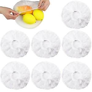 200PCS Plastic Bowl Covers Elastic Reusable Bowl Covers for Food Storage, Stretch Covers for Bowls, Fresh Keeping Bags Stretch Lids Kitchen Wrap Seal Bags for Cover Food
