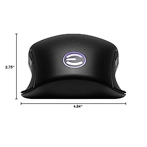 EVGA X12 Gaming Mouse, 8k, Wired, Black, Customizable, Dual Sensor, 16,000 DPI, 5 Profiles, 8 Buttons, Ambidextrous Light Weight, RGB, 905-W1-12BK-KR