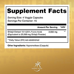 (2 Bottles) Shilajit Supplement for Men & Women | Shilajit Pure Himalayan Organic (2,000 mg) Natural Shilajit Capsules | Fulvic Acid Supplement | Rich with Trace Minerals | 120 Count.