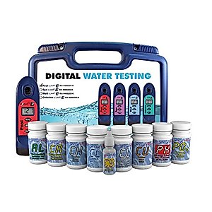 ITS 486201-KM Pool Exact EZ Photometer Master Pool Test Kit | 10 Parameters - F/C/T Chlorine, pH, Alkalinity, Calcium, Cyanuric, Copper, Salt, & Phosphate | 25 Tests All Parameters | NSF Certified