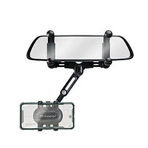KKaizhengZ Rear View Mirror Phone Holder, 360° Rotatable and Retractable Car Phone Holder, New Upgrade & Multifunctional 4 Claws Phone Mount for Car Compatible with All 4-7 Inch Smartphones