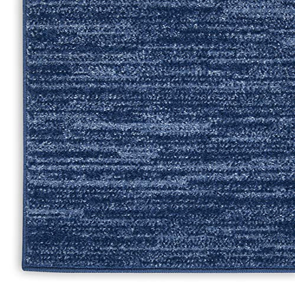 Nourison Essentials Indoor/Outdoor Navy Blue 4' x 6' Area Rug, Easy Cleaning, Non Shedding, Bed Room, Living Room, Dining Room, Backyard, Deck, Patio (4x6)