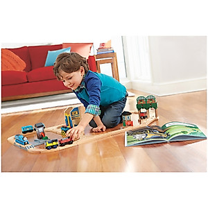 Fisher Price Thomas & Friends Wooden Railway Logan and the Big Blue Engines Set Toy