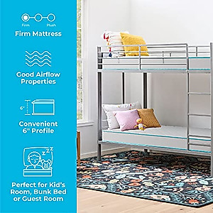Linenspa 6-Inch Innerspring Mattress - Twin XL + 14-Inch Folding Platform Bed Frame
