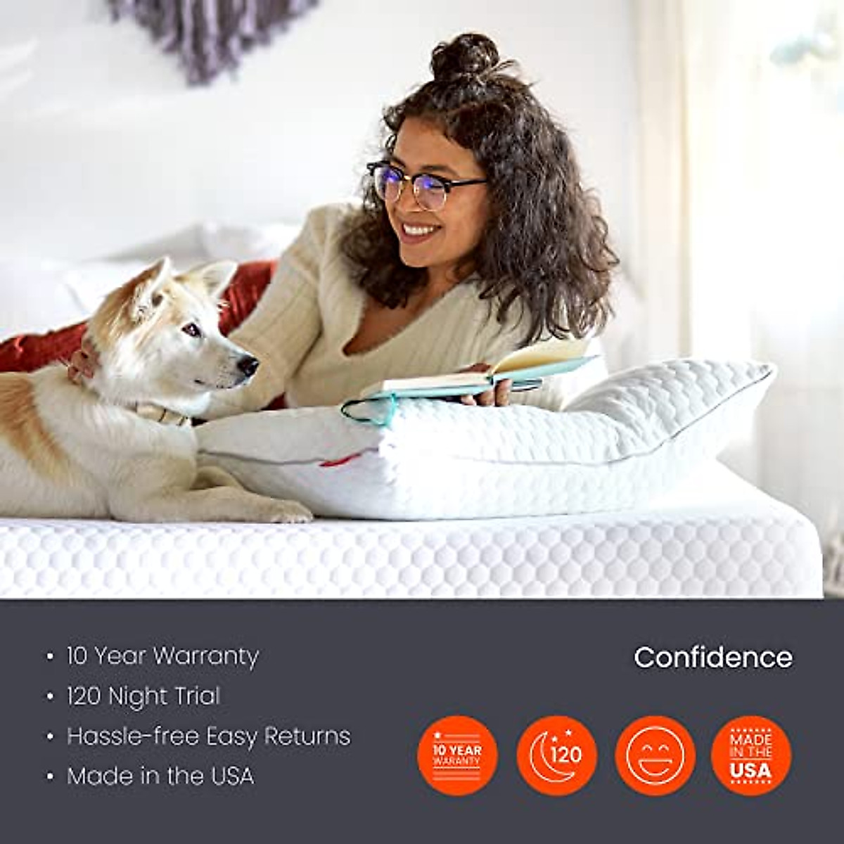 Layla The Essential Mattress 9 in | CertiPUR-US Certified Memory Foam | Get Improved Airflow with a Luxurious Feel | Fits All Sleeper Types | 10 Year Limited Warranty (Queen)
