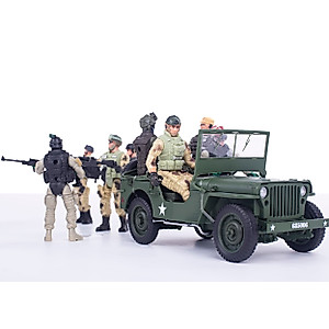Berry President Army Men, Army Action Figures, 4 Inches Military Action Figures, Army Combat SWAT Soldier Action Figures Toys for 4 5 6 7 8 9 10 Year Old Boys (12 Pcs) (12Soldiers)