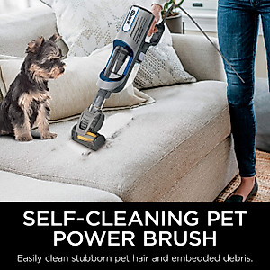 Shark HZ2002 Vertex Ultralight Corded Stick DuoClean PowerFins & Self-Cleaning Brushroll, Perfect for Pets, Removable Hand Vacuum, Upholstery Tool, Dusting & Power Brushes, Cobalt Blue