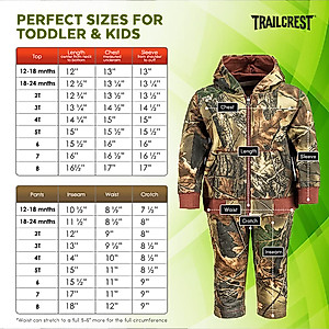TrailCrest by Treel Infant-Toddler Cotton Full Zip Hoodie Sweatshirt Jacket & Pants Set Tracksuit, 5T, Camo