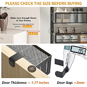 DAOTENGQL Over the Door Organizer Hanging with 10 tiers Mesh Baskets, Stable & Adjustable Pantry Spices Rack for Snacks Baby Essentials Toiletries Toys and Small Clothes, etc, Black, (SA005)