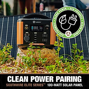 Southwire Elite 200 Series, 222Wh Backup Lithium Battery, 120V/200W Pure Sine Wave AC Outlet, Solar Generator (Solar Panel Not Included) for Camping, Travel, RV, Outdoors and more