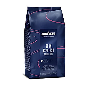 Lavazza Gran Espresso Whole Bean Coffee Blend, Medium Espresso Roast, Bag 2.2 LB (Pack of 1), Balanced and rich flavor with notes of cocoa
