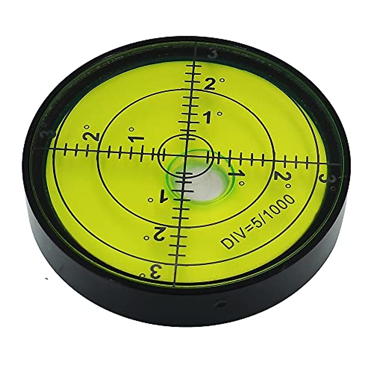 60x12mm With magnet High precision horizontal bubble Aluminium Case Bullseye Spirit Bubble Surface Level Round Inclinometers for Surveying Instruments ,Accuracy 15'/2， (Without magnet)