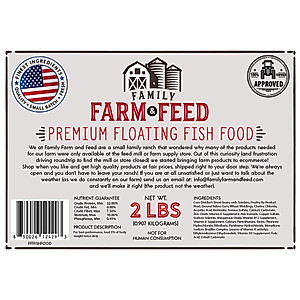 FAMILY FARM AND FEED | Premium Floating Fish Food | Pond and Lake | Pellets | 2 Pounds