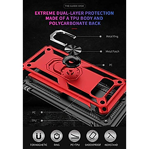 Military Grade Drop Impact for Samsung Galaxy S8 Plus Case(Galaxy S8+) 360 Metal Rotating Ring Kickstand Holder Built-in Magnetic Car Mount Armor Shockproof Case for Galaxy S8+ Phone Case (Blue)