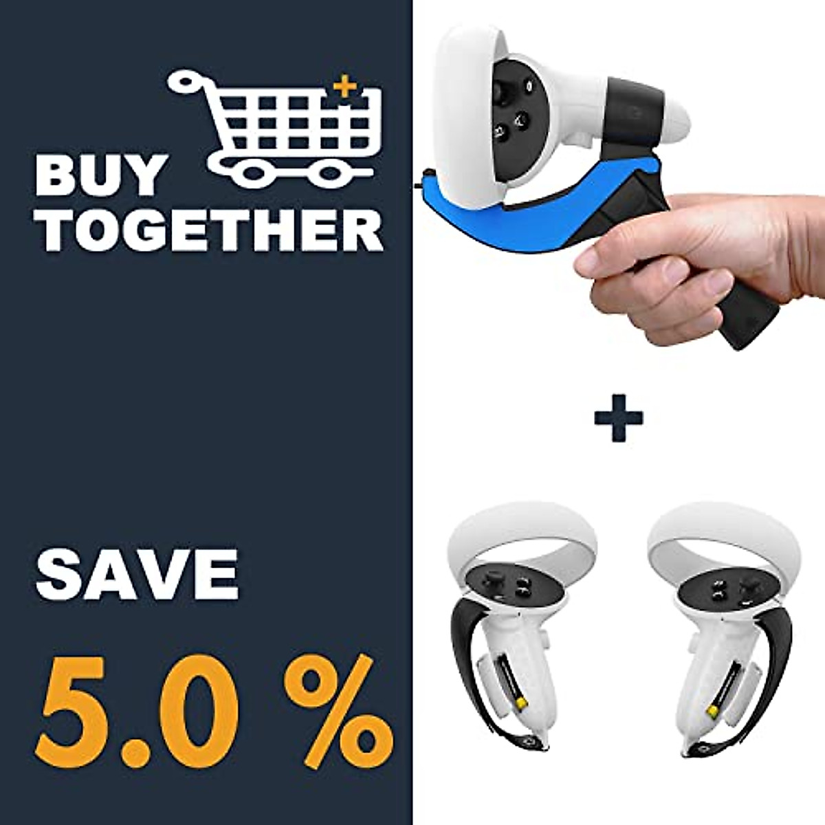 AMVR Touch Controller Grip Anti-Throw Strap Accessories for Meta Quest 2 with Table Tennis Paddle Grip Handle