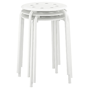 Ikea Marius Durable Stool- 45 Cm - Product Of Sweden (White) - Steel