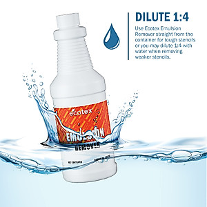 Ecotex® Screen Printing Emulsion Remover (Pint - 16oz.) - Photo Emulsion Cleaner on Screen Printing Screens - Silk Screen Photopolymer Emulsion Stencil Remover - Easy to Use Screen Printing Supplies