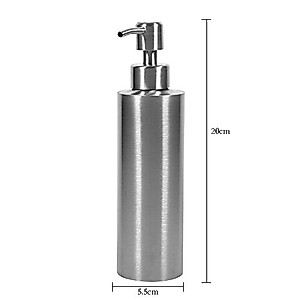 Stainless Steel Soap Dispenser Liquid Soap Box, 350ml Soap Dispenser Kitchen Sink Faucet Bathroom Shampoo Box Soap Container