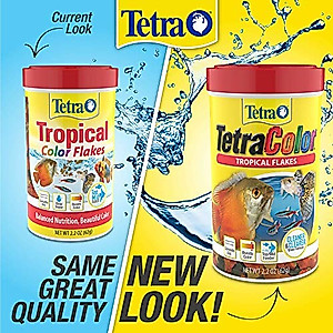 Tetra ColorPlus Fish Food Flakes, Tropical Flakes With Natural Color Enhancers, 7.06 Ounce