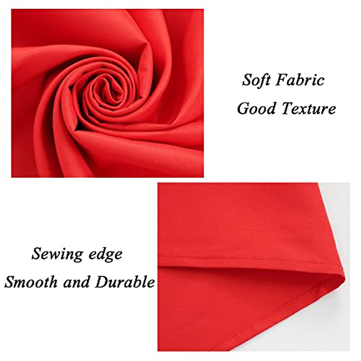 10x10FT Red Backdrop Curtains for Parties - Red Backdrop Curtain for Baby Shower Birthday Photo Home Party Curtains Backdrop 5x10FT 2 Panels
