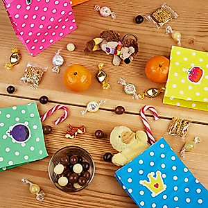 LIVAIA Party Favor Bags: 20 Candy Bags for Birthday Party with Stickers – Small Gift Bags – Goodie Bags for Kids Birthday Party – Gift Bags Small Size