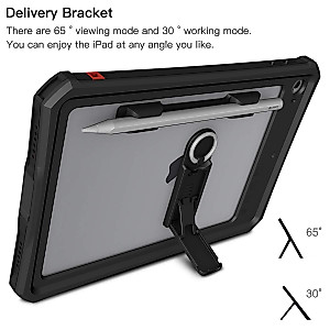iPad Mini 5 Case - Waterproof iPad Mini 5/iPad Mini 4 Full Body Bumper Case with Built in Screen Protector Drop Proof Anti Scratch Anti Shock Red Case Cover for iPad Mini 5th/4th Generation 7.9"