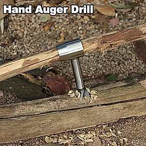 Settlers Wrench Survival Tools, Bushcraft Hand Auger Wrench Wood Drill for Camping, Bushcrafting and Outdoor Backpacking