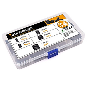 34pcs Black Pipe Post Bolt Screw Rubber Thread Protector Cover Vinyl Tube End Caps,Assorted 1/4-inch to 7/8-inch-5 Sizes