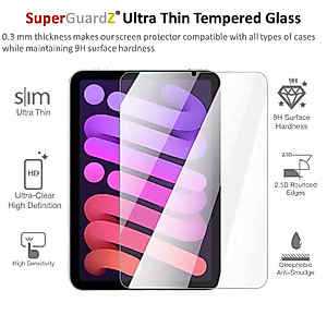 SuperGuardZ For iPad Mini (2024) / iPad Mini 6 (2021) Screen Protector Tempered Glass Anti Blue Light, Eye Protection, HD Clear, Anti-Scratch, Anti-Shock