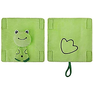 Baby Car Seat Belt Strap Covers -Double Sided Cartoon Animal Soft Infant Seat Belt Shoudler Pads for Baby (Green Frog)